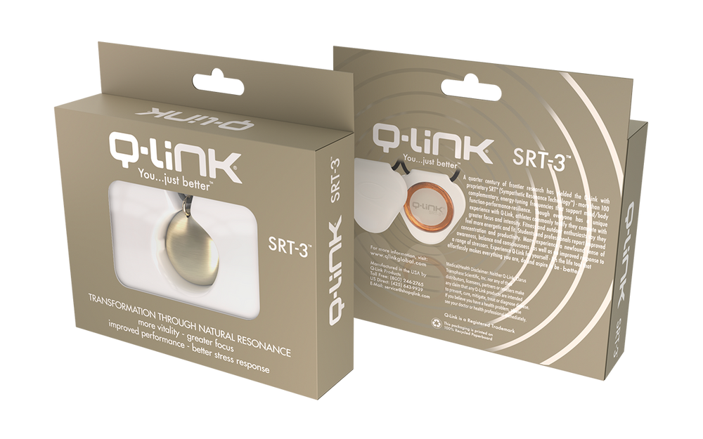 Q-Link 14K Gold Pebble SRT-3 Pendant (Polished Finish) - Q-Link Products